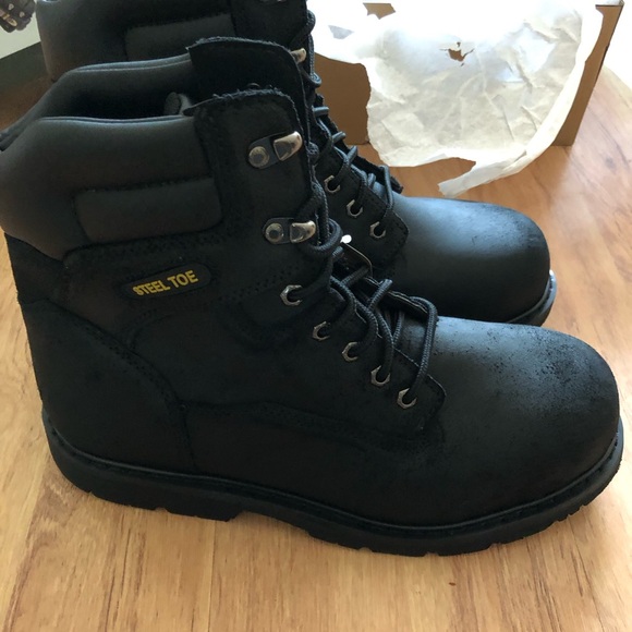 Brahma | Shoes | Brahma Black Steeltoe Work Boots | Poshmark